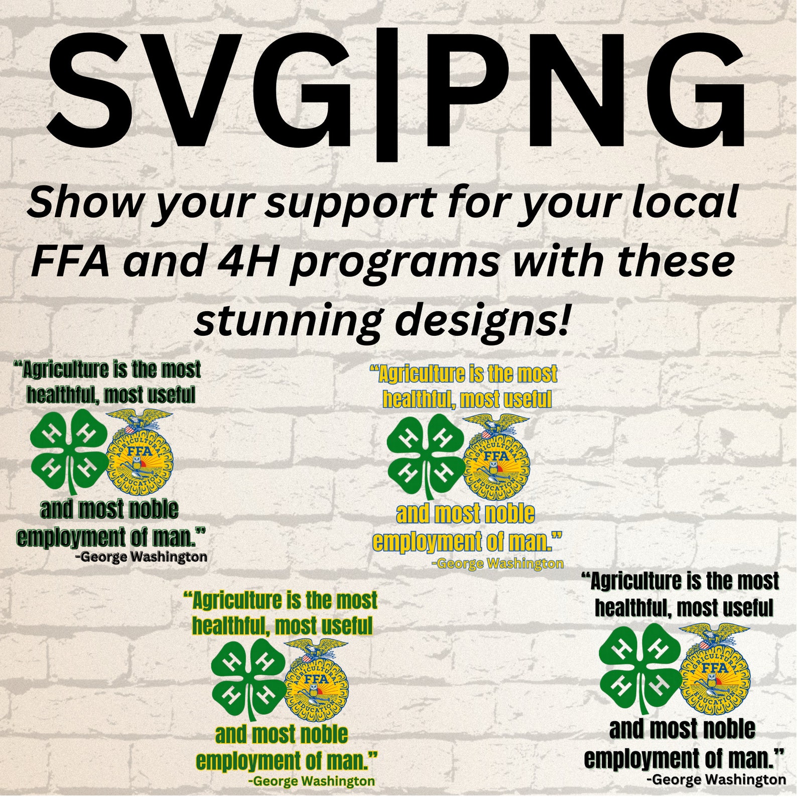 FFA 4H Agriculture Quote PNG Bundle Livestock Show Fair Week (digital ...