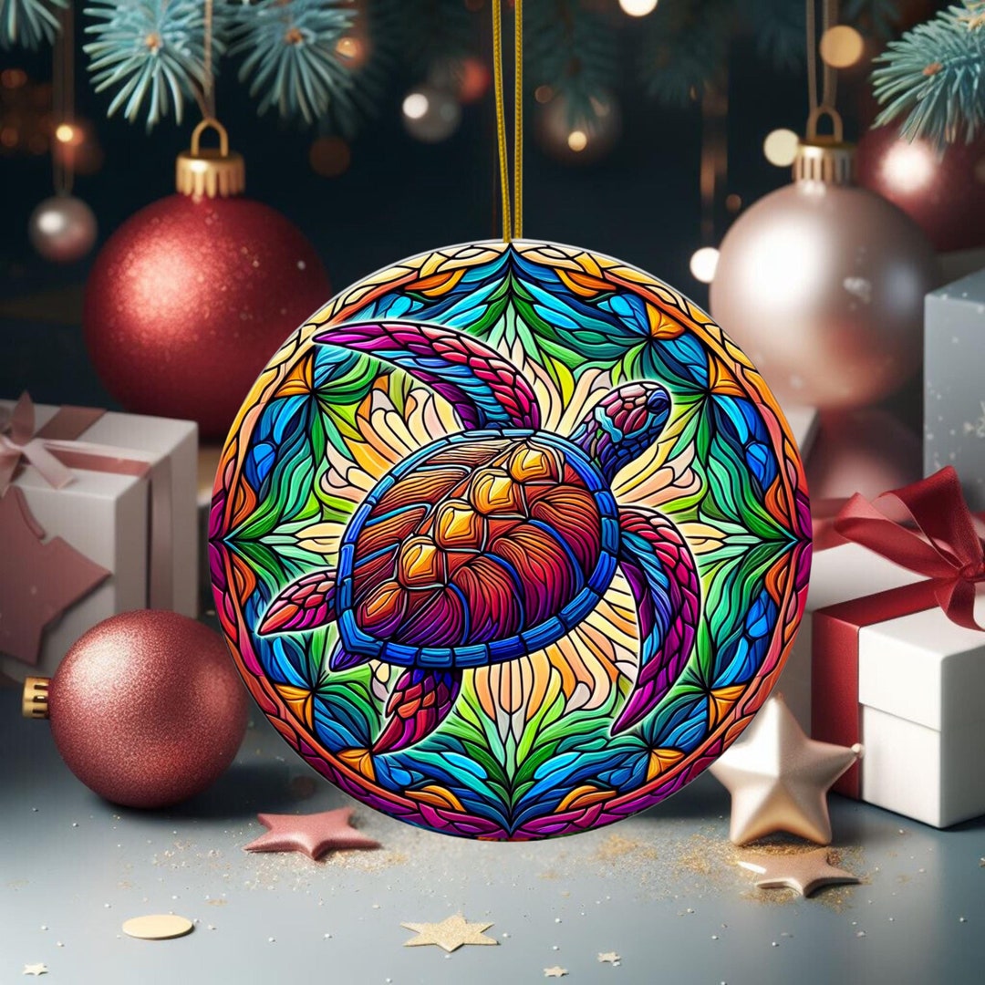 Sea Turtle Christmas Ornament, Turtle Ornaments, Nature Lovers Gift ...