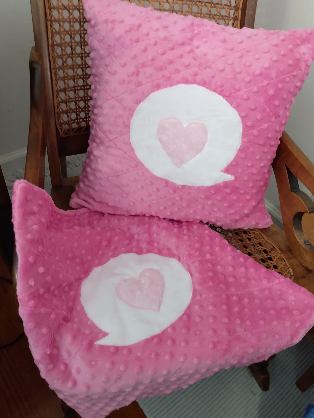 Hot Pink Conversation Heart Pillow Cover - Etsy