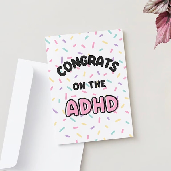 Diagnosis Adhd Card - Etsy UK
