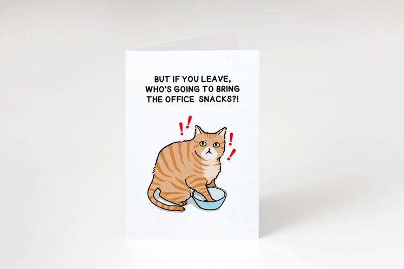 Printable Funny Cat Goodbye Card - Instant Download Digital Leaving ...