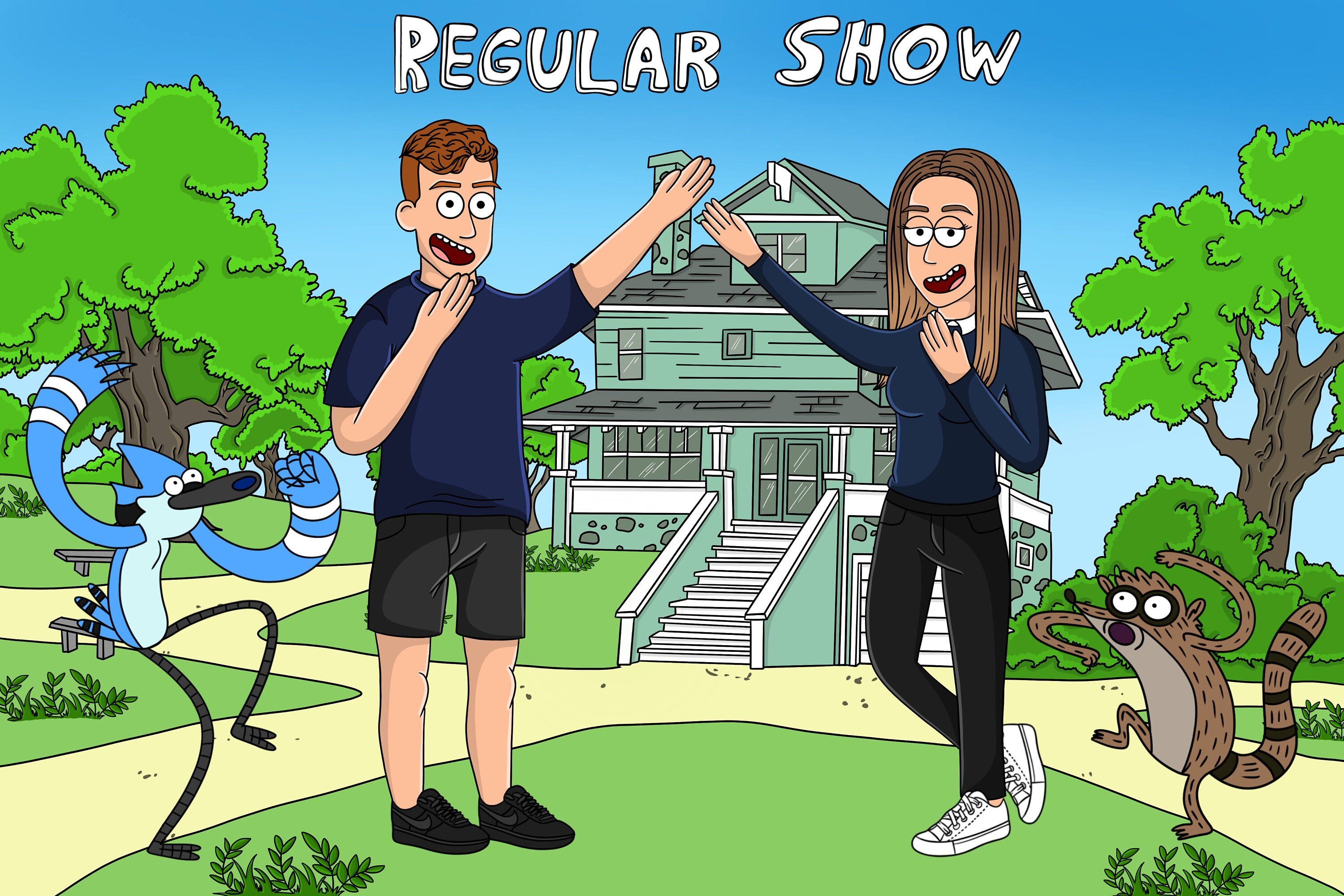 Regular Show Portrait | Custom Regular Show Portrait | Personalized ...
