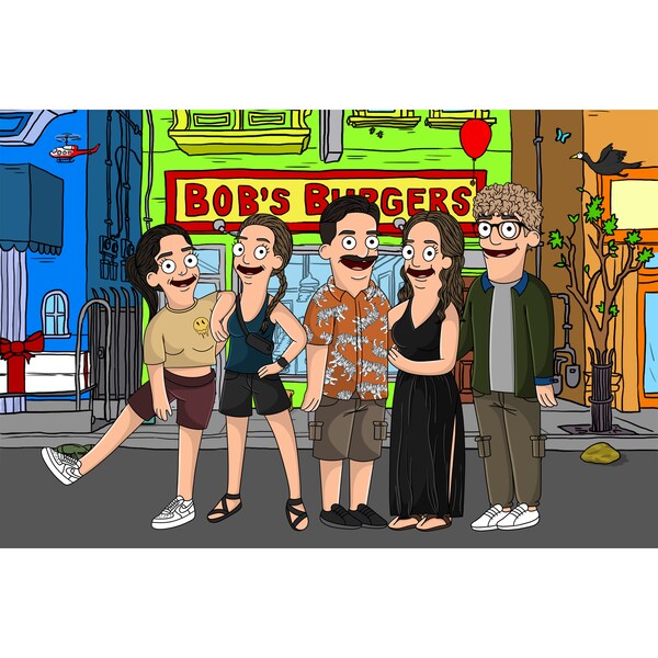 Custom Bobs Burgers Portrait - Etsy