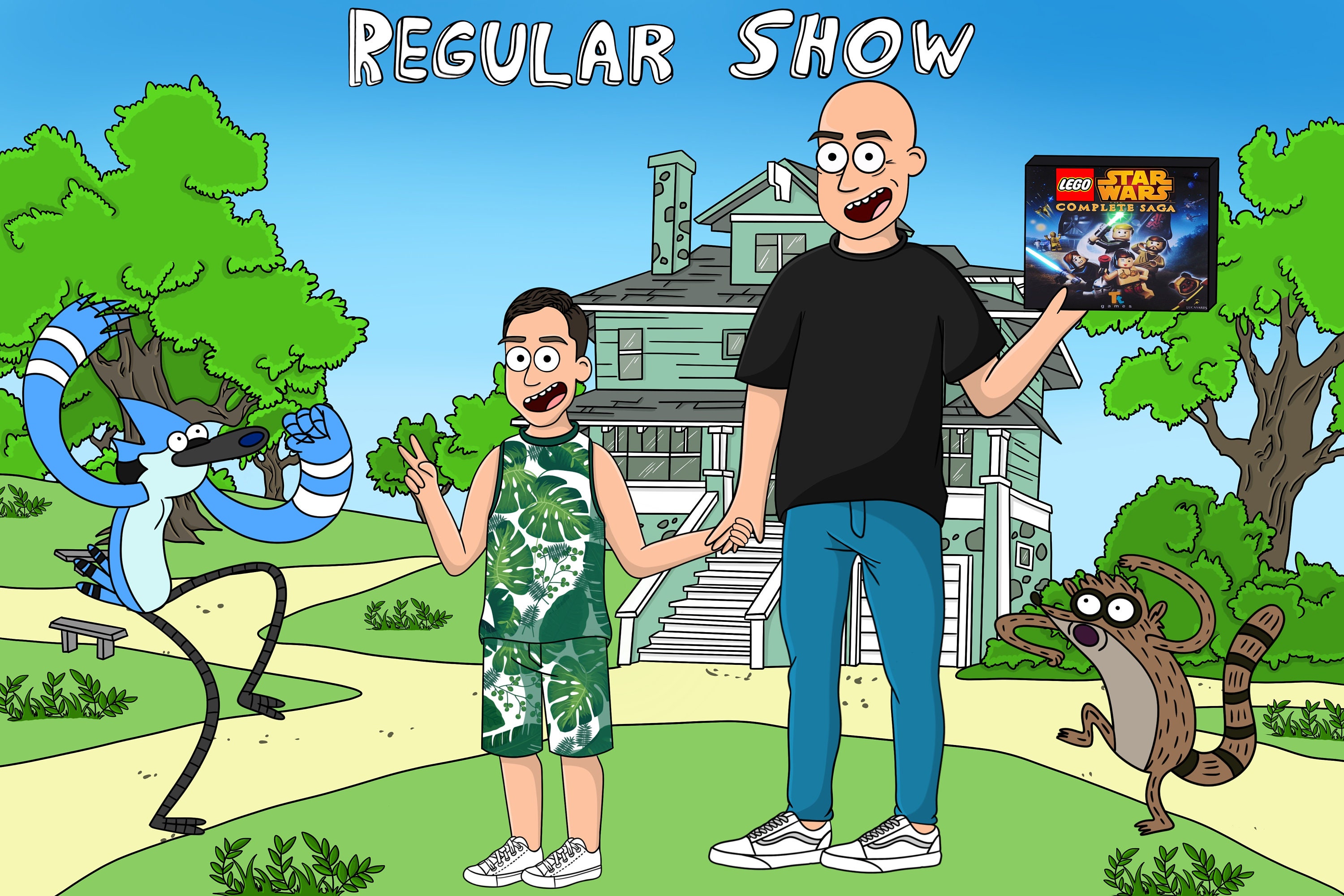 Regular Show Portrait | Custom Regular Show Portrait | Personalized ...