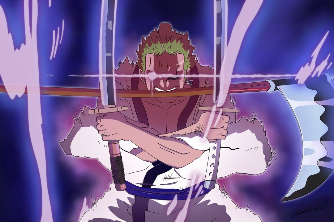 Roronoa Zoro Wano One Piece Print - Etsy