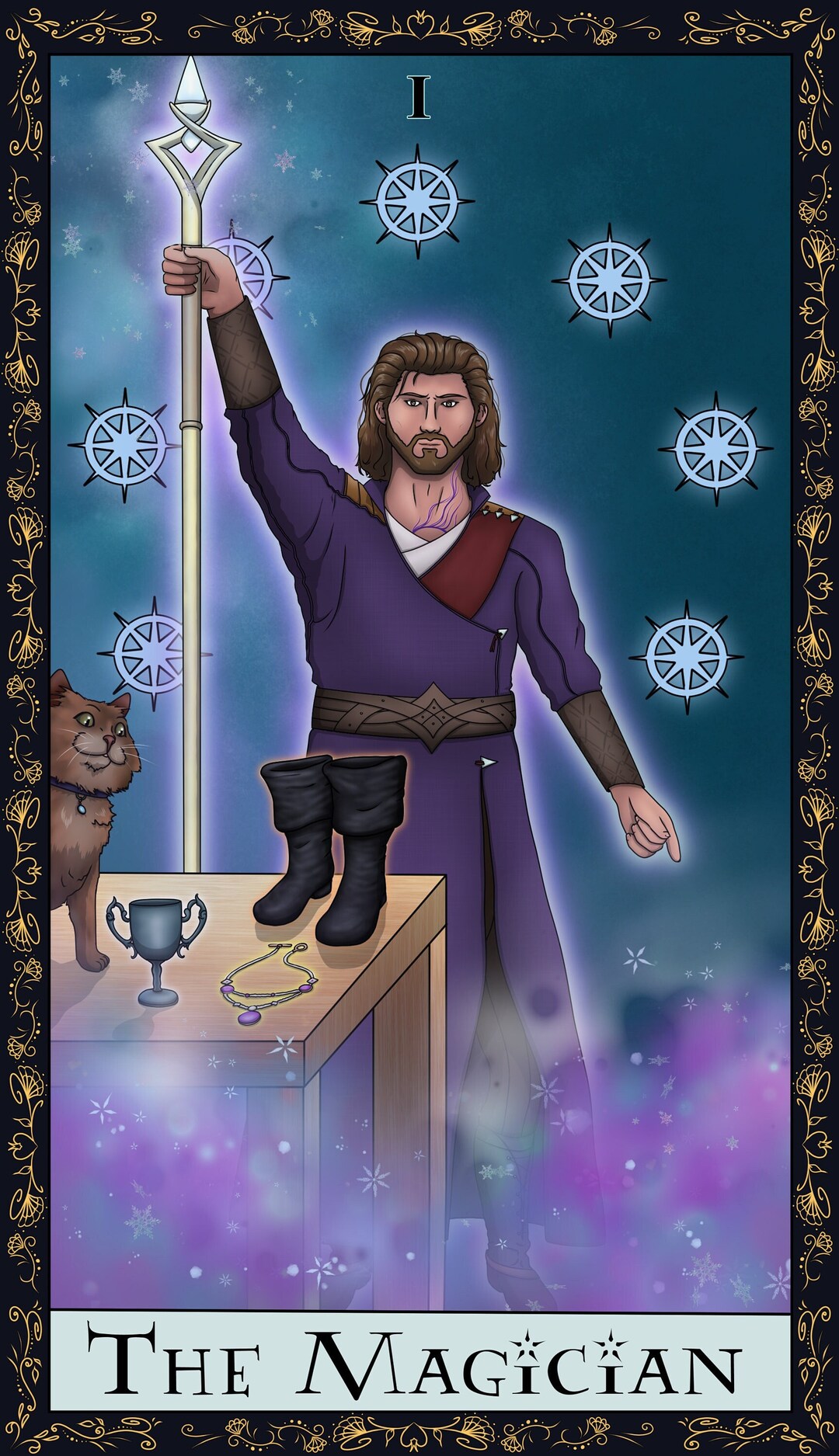 Gale - Baulder's Gate "the Magician" Tarot Card Wall Art - Etsy