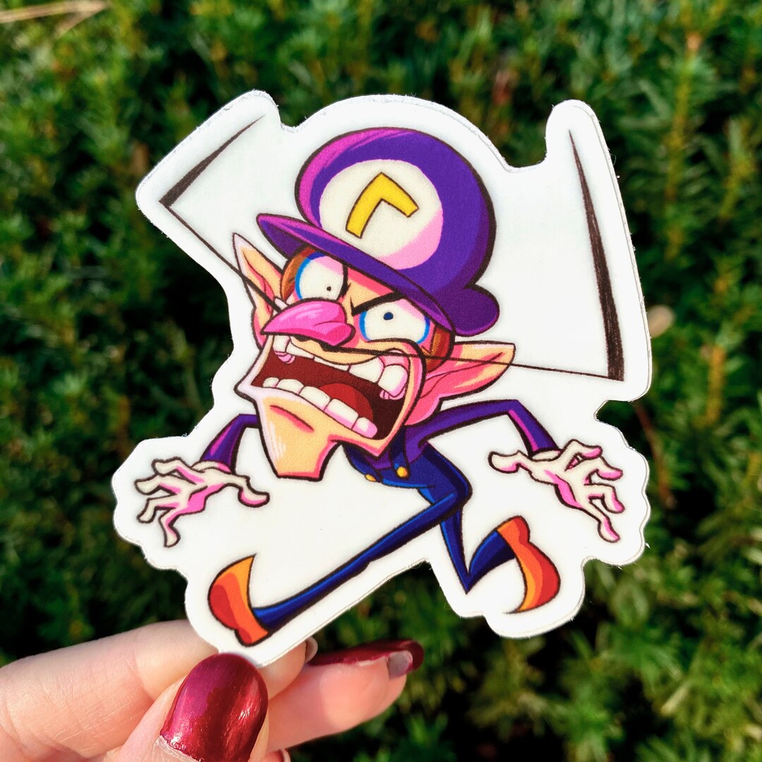 Waluigi Sticker | Matte Waterproof Sticker - Etsy