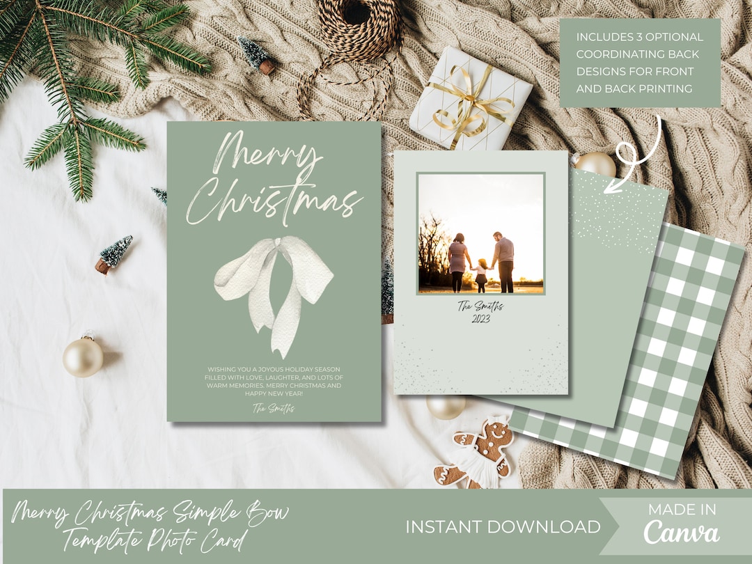 Merry Christmas Card Template | Editable Christmas Card Template ...