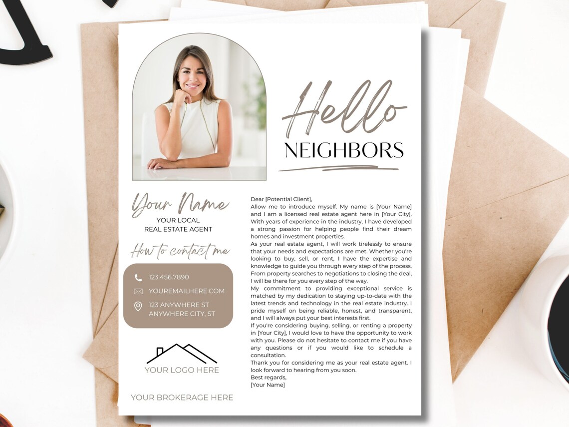 Real Estate Agent Introduction Letter Template | New Agent Flyer ...