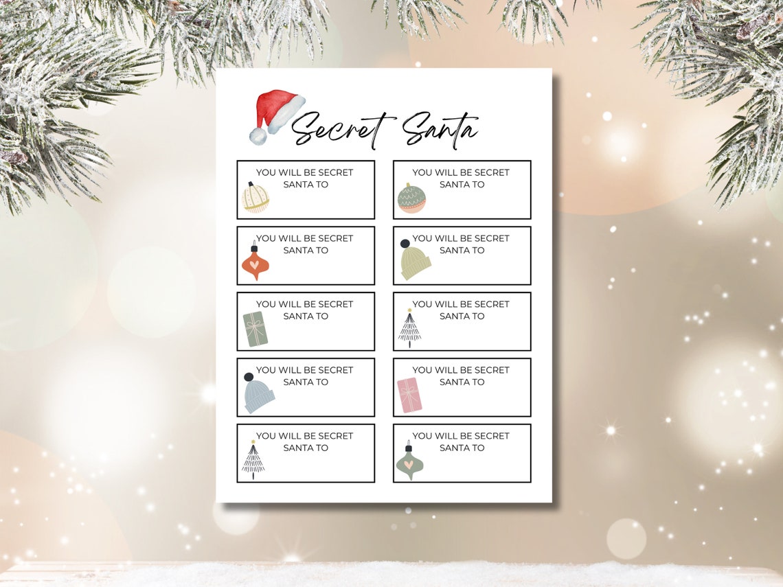 Secret Santa Gift Exchange Template| Secret Santa Gift Exchange ...