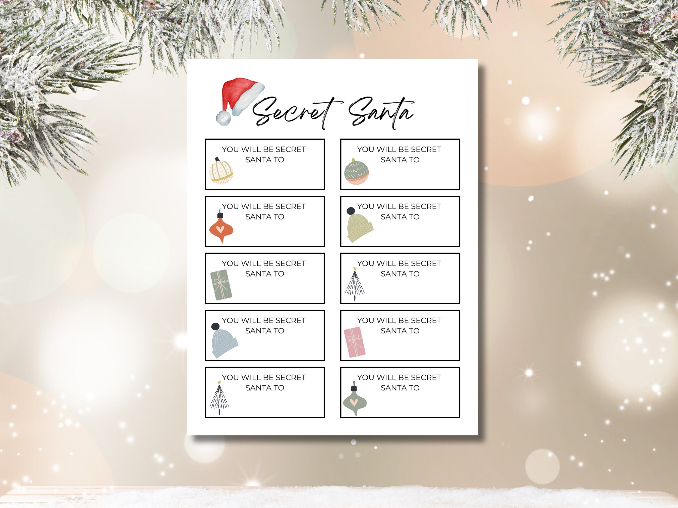Secret Santa Gift Exchange Template| Secret Santa Gift Exchange ...