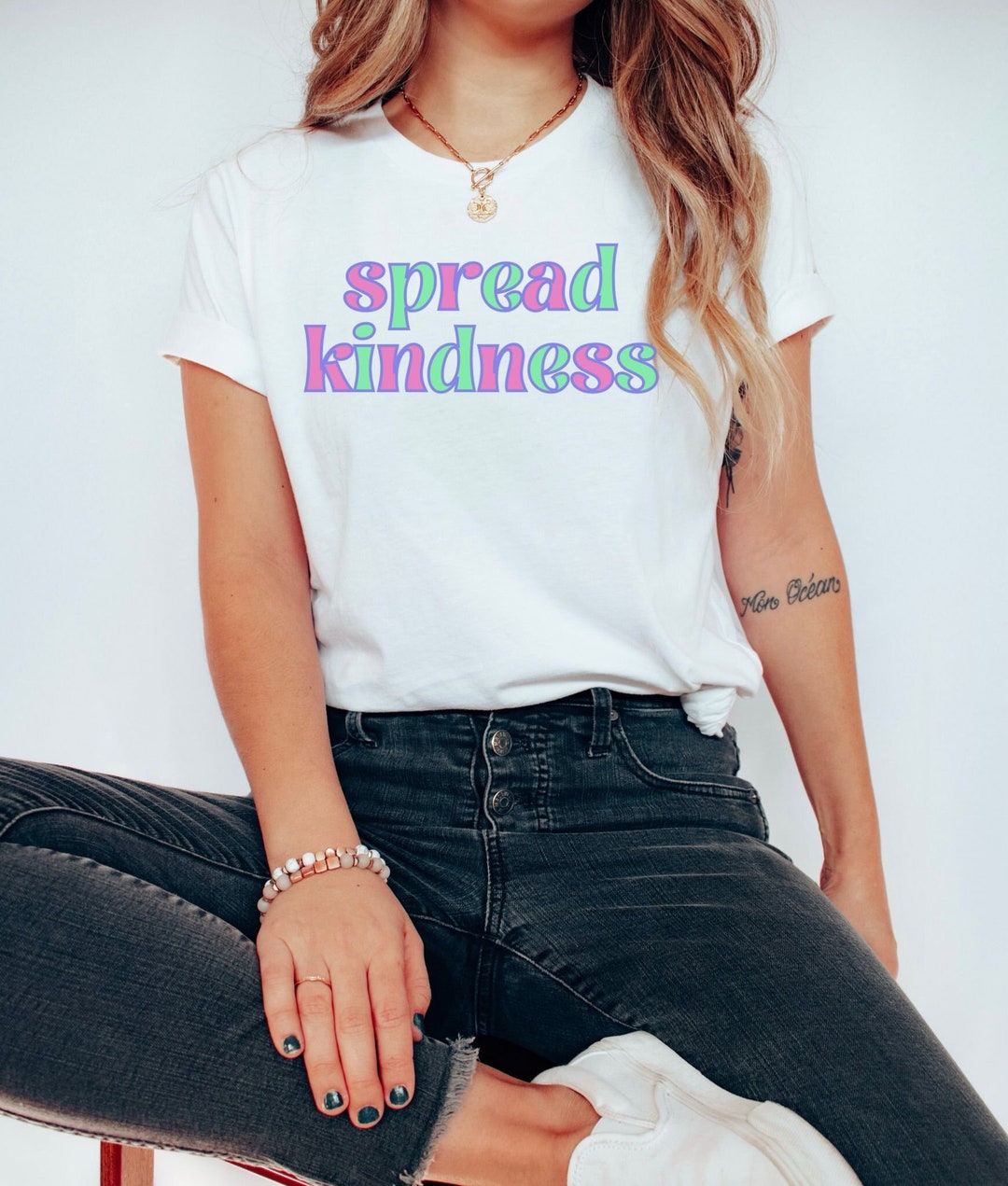Spread Kindness to All Shirt, Positive Kindness Message Shirt,teacher ...