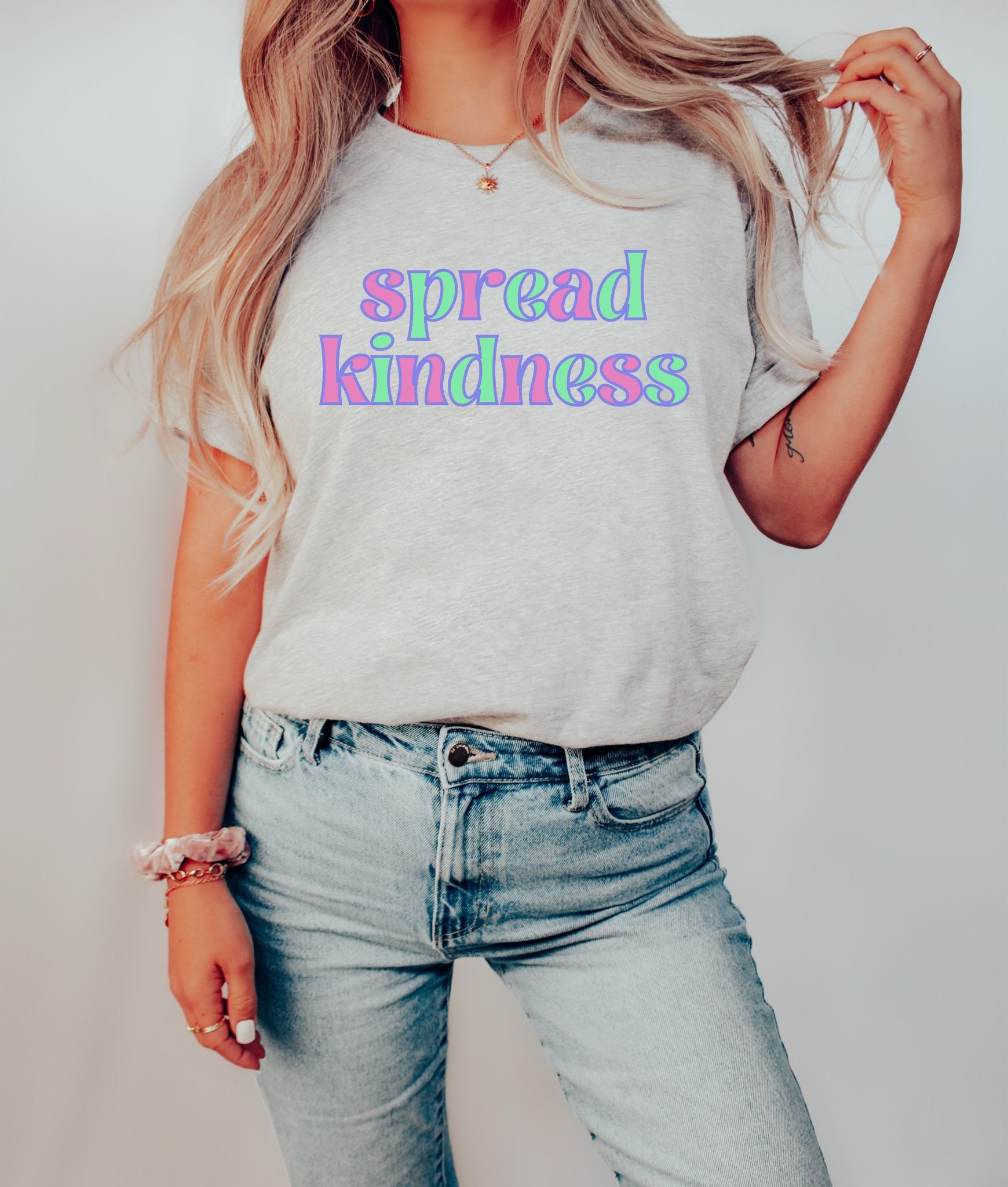 Spread Kindness to All Shirt, Positive Kindness Message Shirt,teacher ...