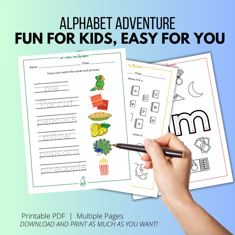 ABC Adventure: Homeschool or Preschool Alphabet Printables for Early ...
