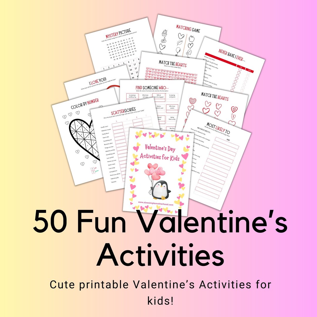 50 Fun Printable Valentine s Activities For Kids Printable Valentine s