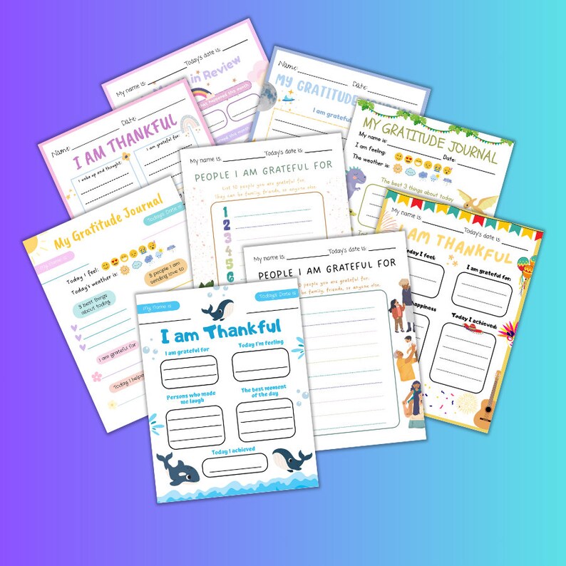 Engaging Gratitude Worksheets for Kids, Teach Gratitude, Create ...