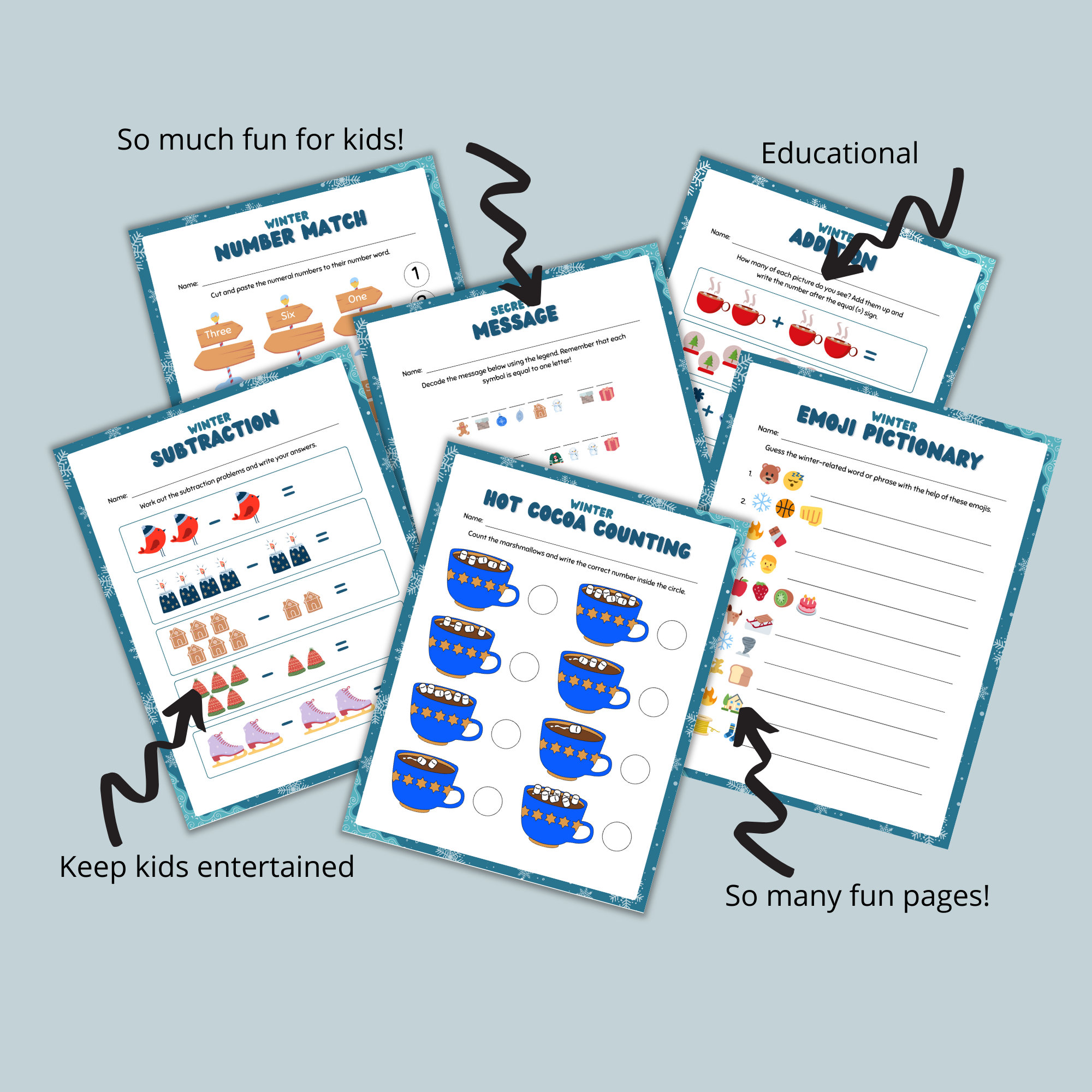 Printable Winter Activity Packet for Kids, Discover Winter Wonderland ...