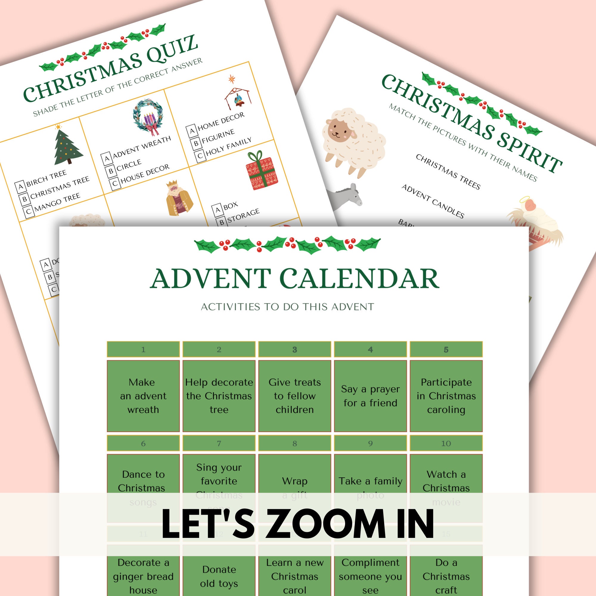 Christian Christmas Activity Pack, Bible Based Christmas Activities ...