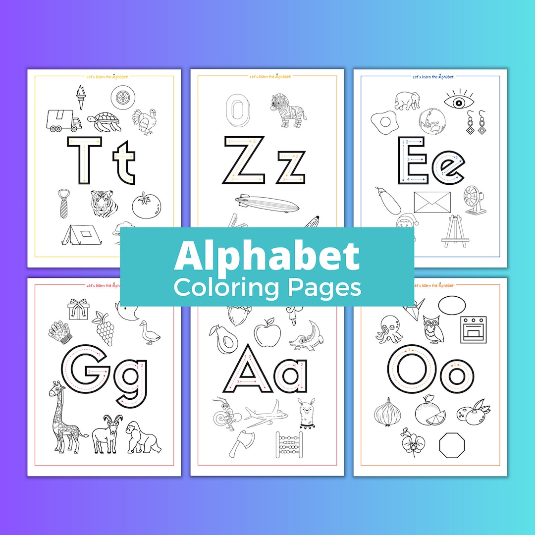 Alphabet Fun Coloring Book for Kids - Learn, Color, and Trace Each ...