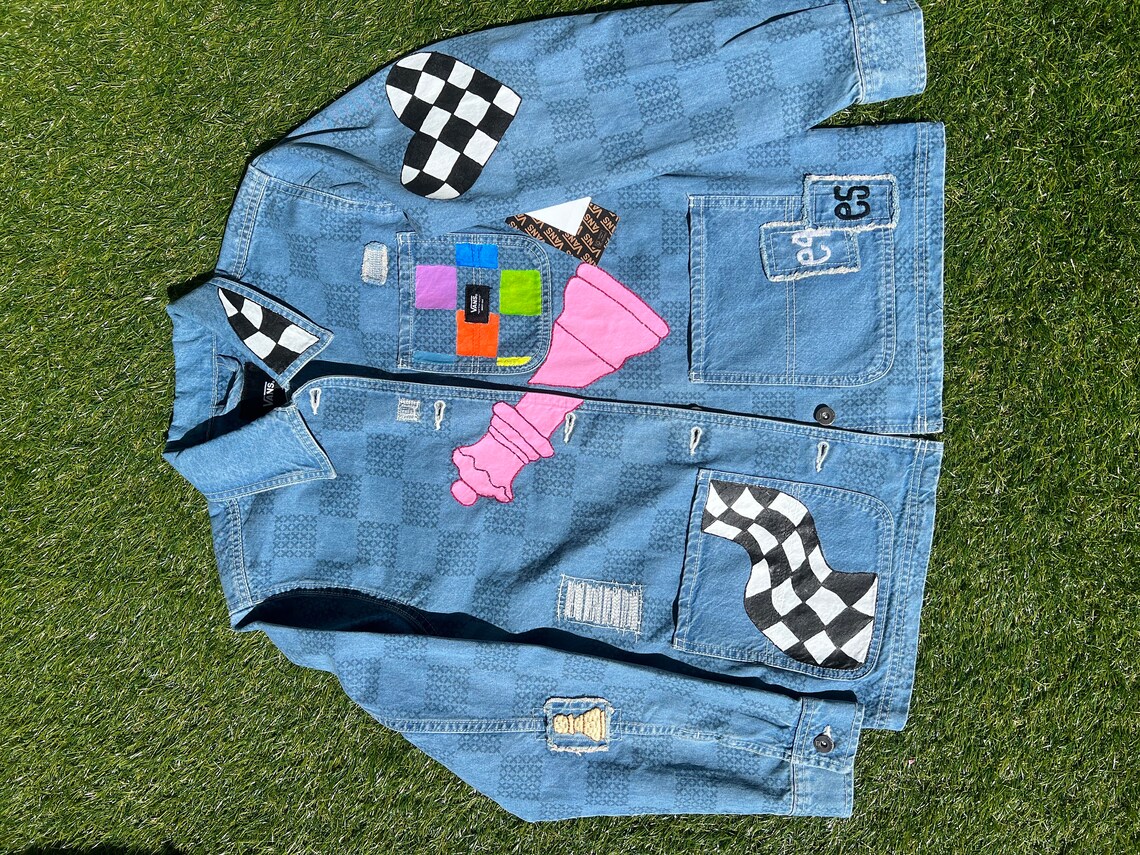 Denim Jacket, Chess Jacket, Customized Denim Jacket, Handpainted ...