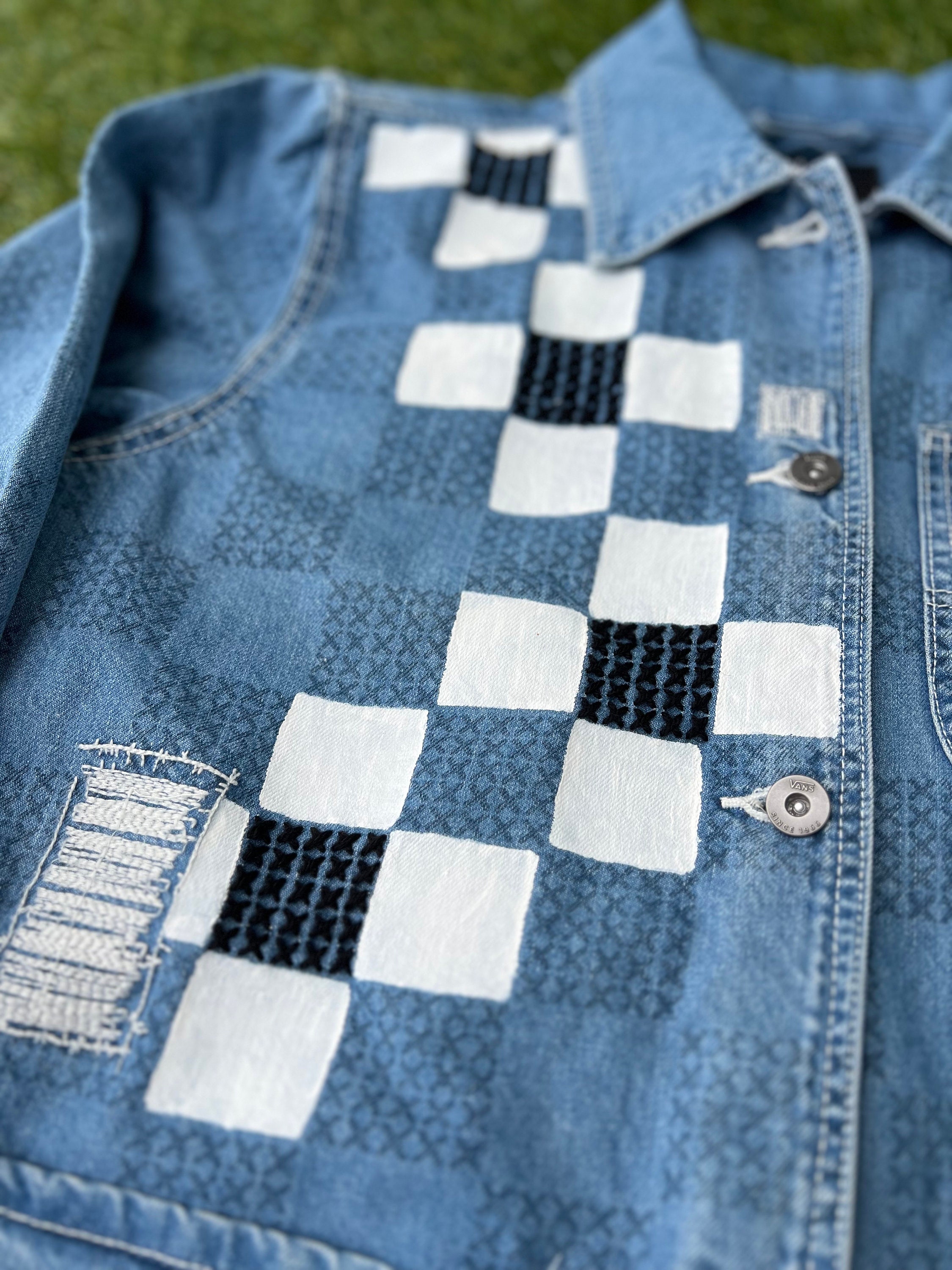 Denim Jacket, Chess Jacket, Customized Denim Jacket, Handpainted ...