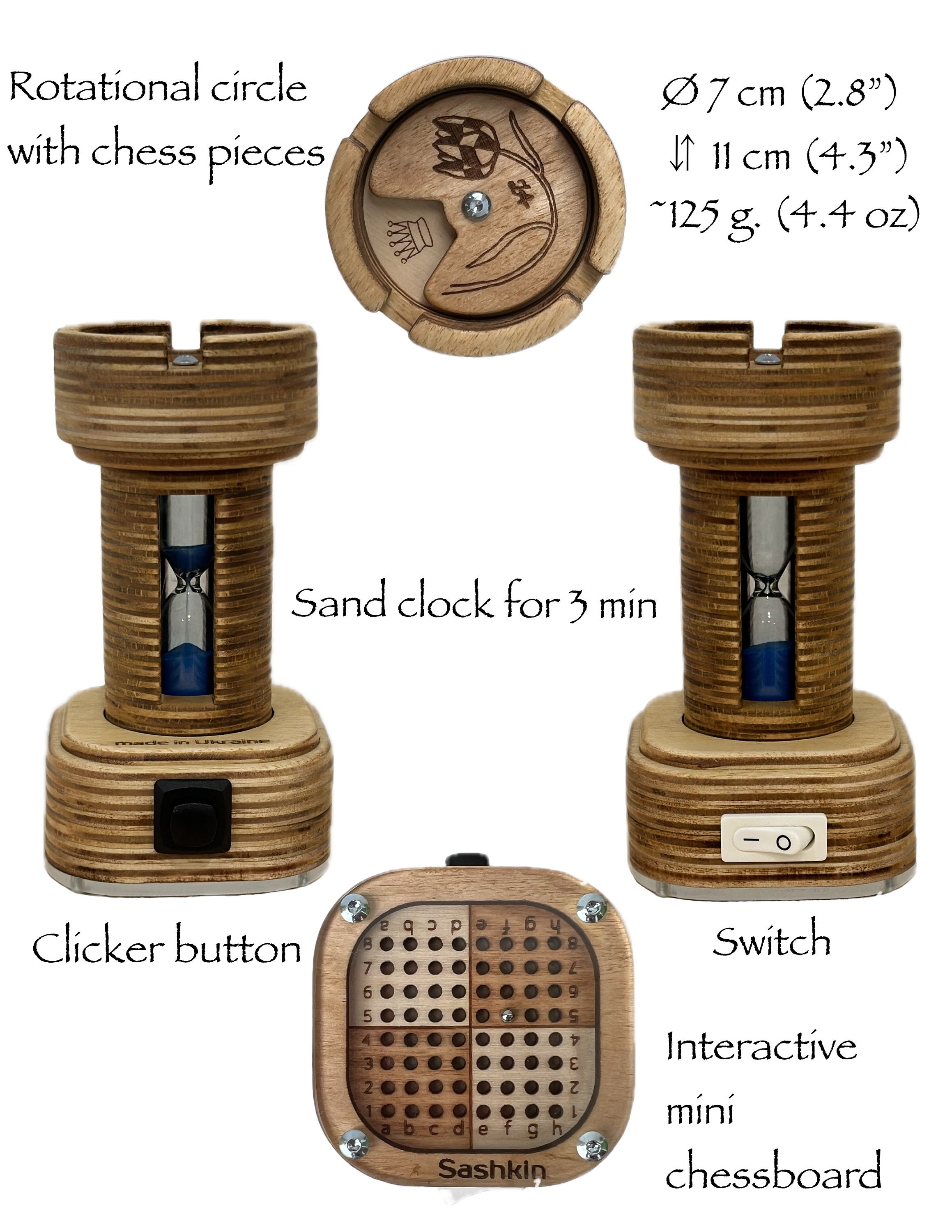 Busy Rook Chess Fidget Toy: Handmade Wood Desk Accessory - Etsy