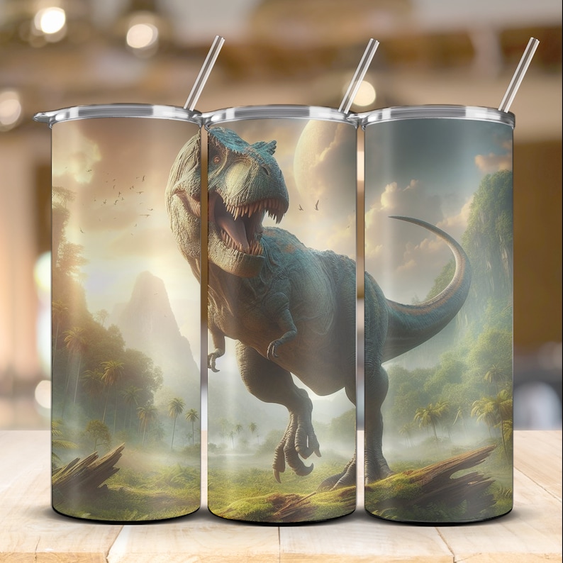 Tyrannosaurus Rex Tumbler Wrap 20 Oz Skinny Tumbler Sublimation Design ...