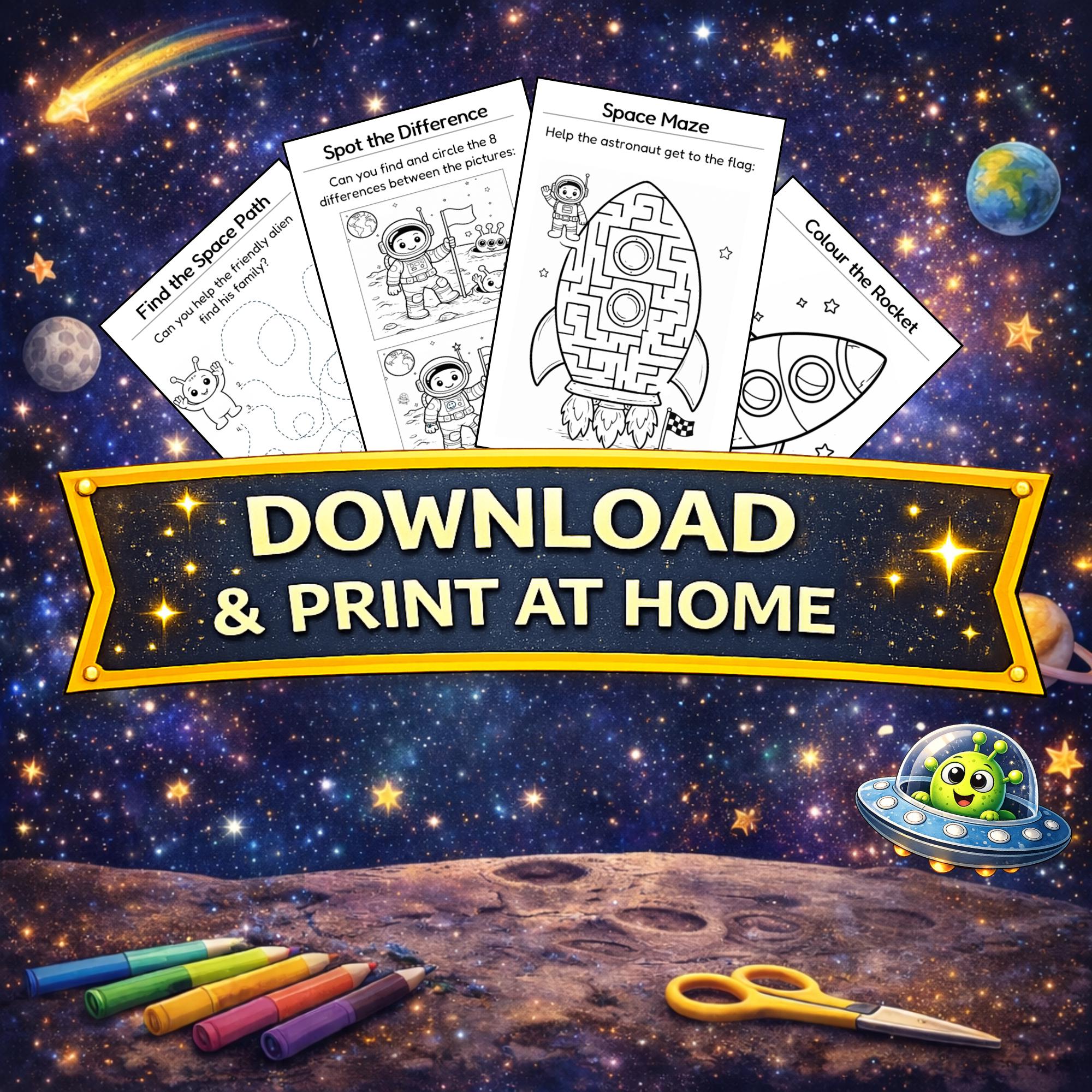 Space Adventure Activity Pack - Printable PDF | Ages 5–6 | 20 Fun ...