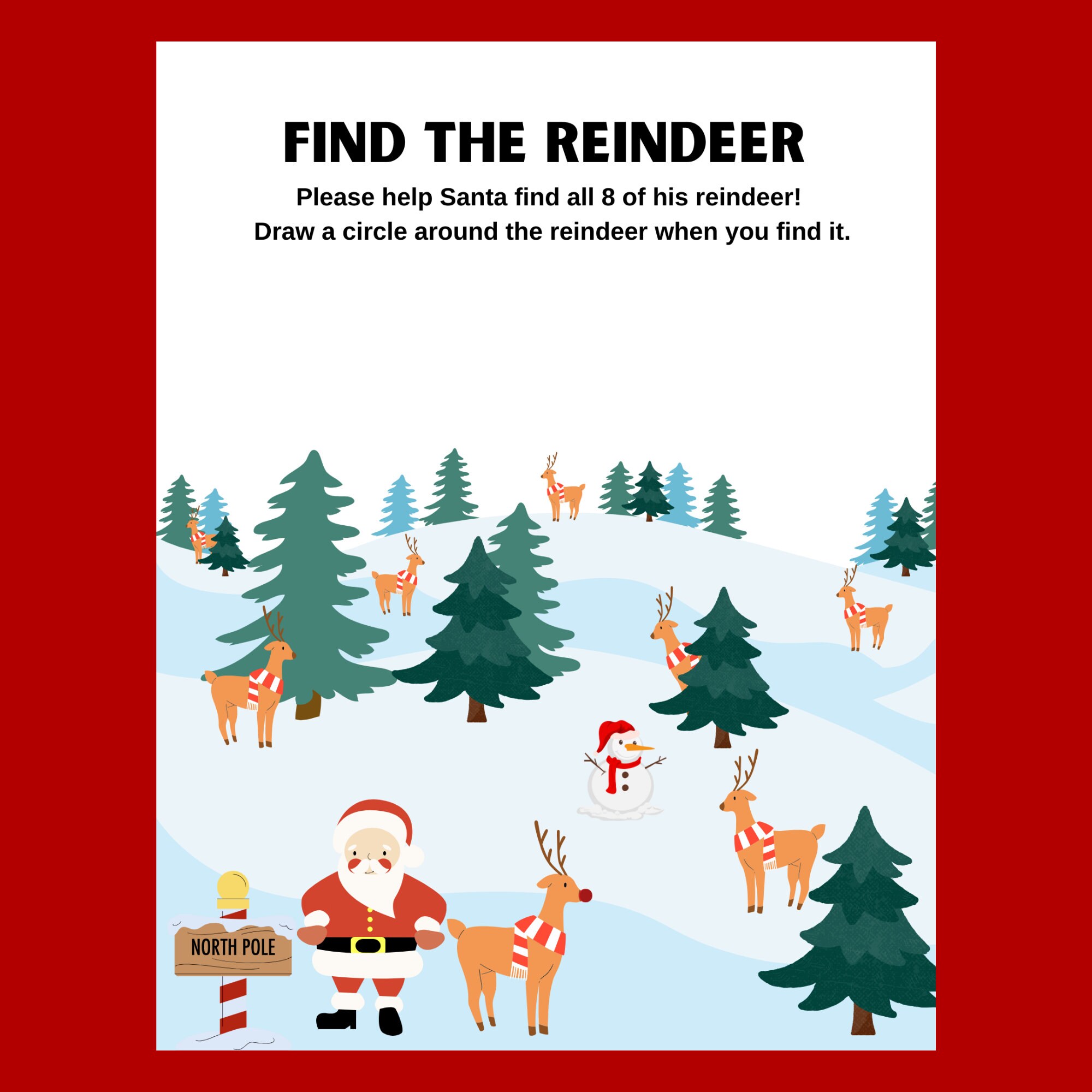 25 Christmas Worksheets for Kids: Coloring Pages, Activities Instant ...