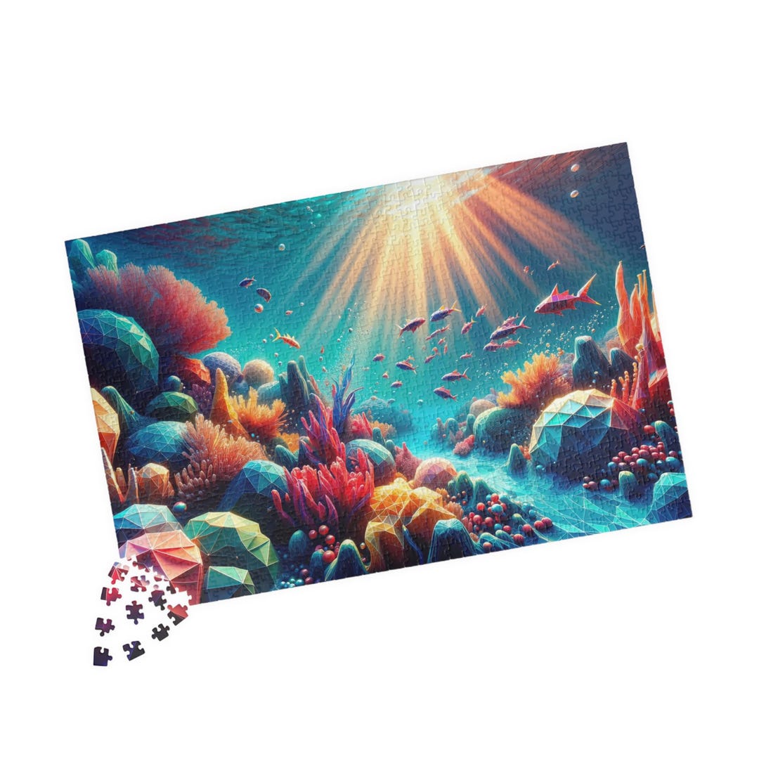 Geometric Coral Reef Puzzle - Low-poly Underwater Paradise (520, 1014 ...