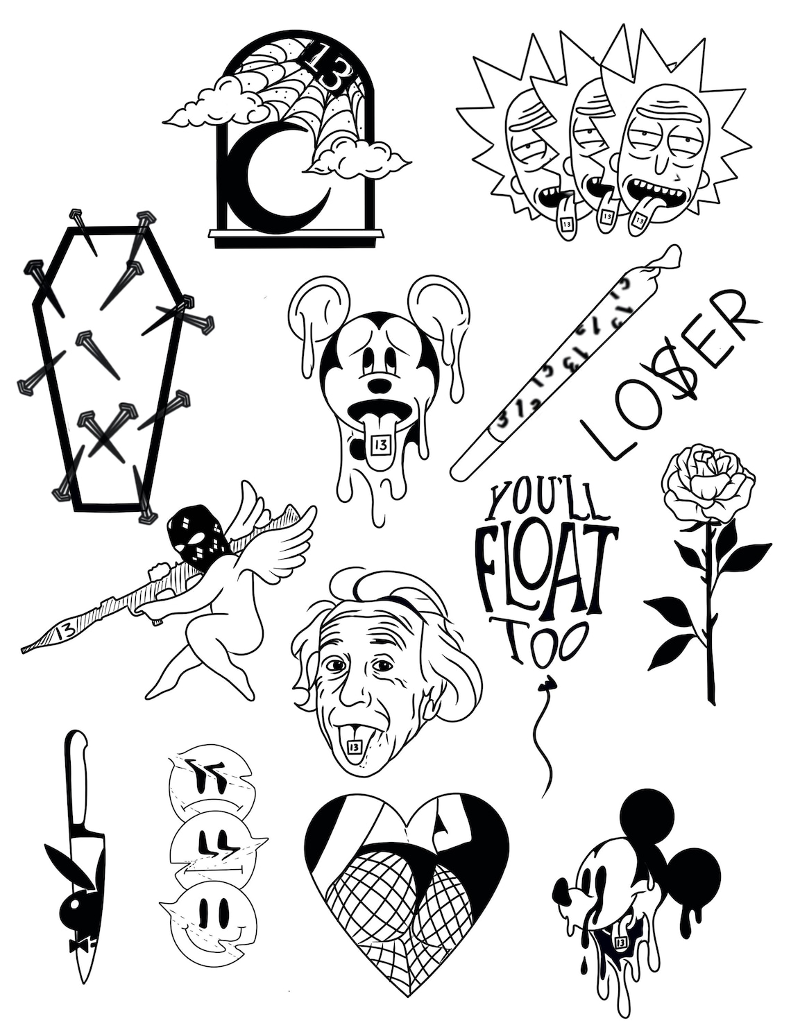 Friday the 13th Printable Flash Sheets - Etsy