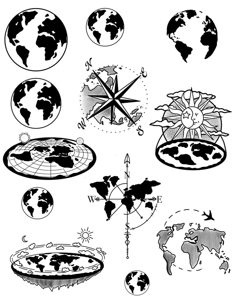30 Tattoo Flash Sheets - Instant Download - Perfect for Beginners ...