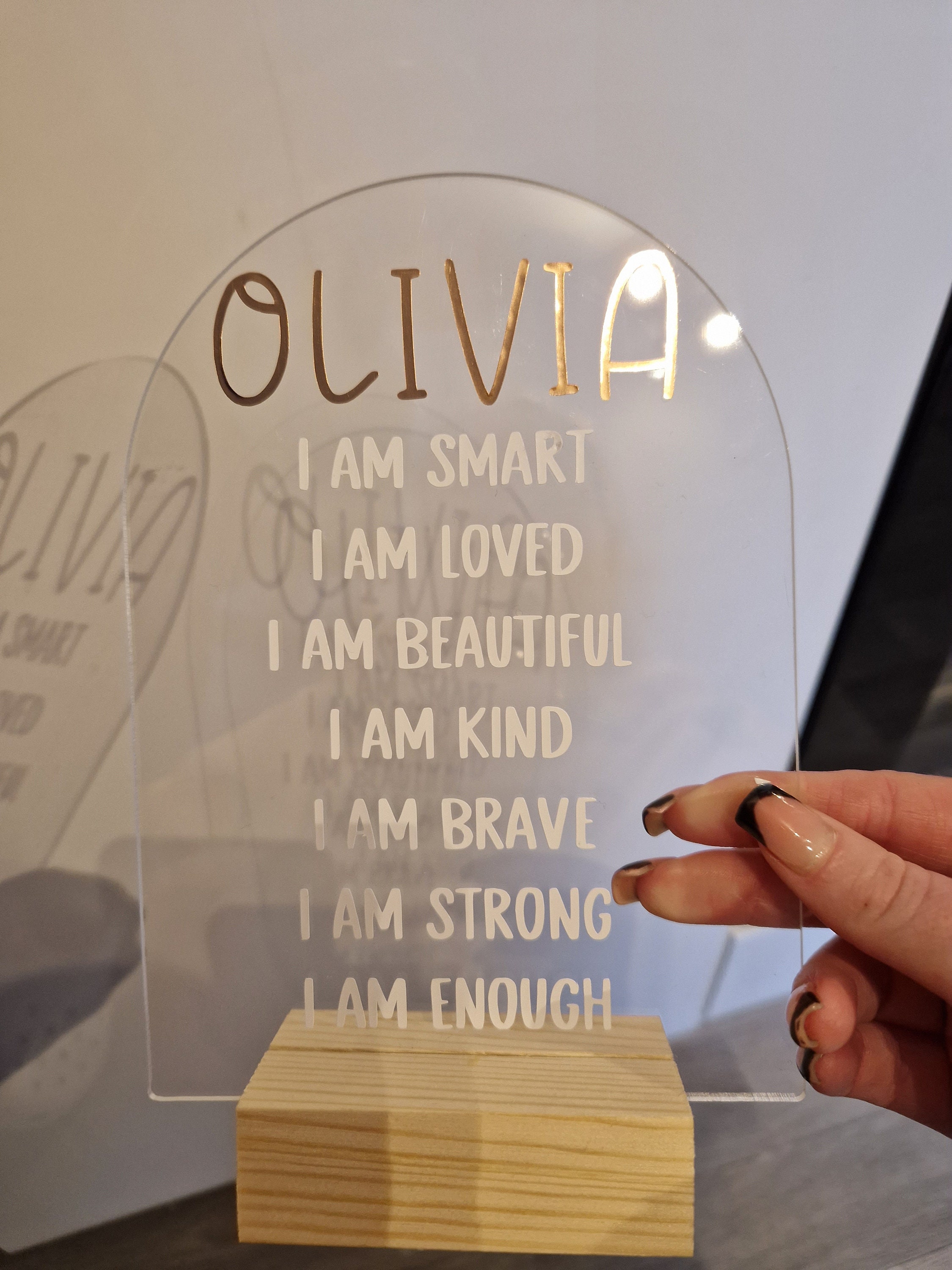 Personalised Affirmation Plaque for Kids/adults - Etsy