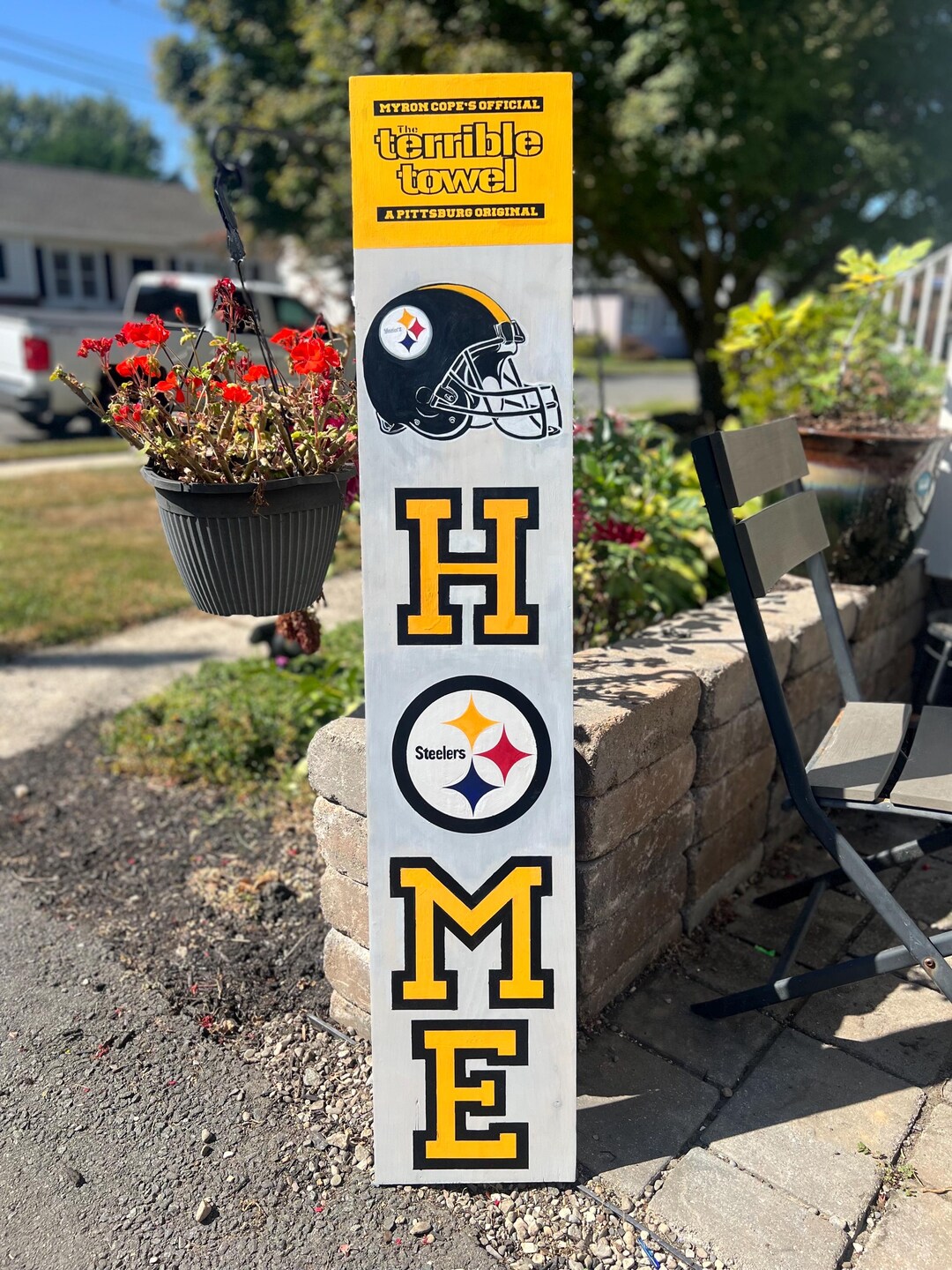 Home Porch Leaner Sign, Sports Teams 4ft Solid Pine, Hand-painted - Etsy