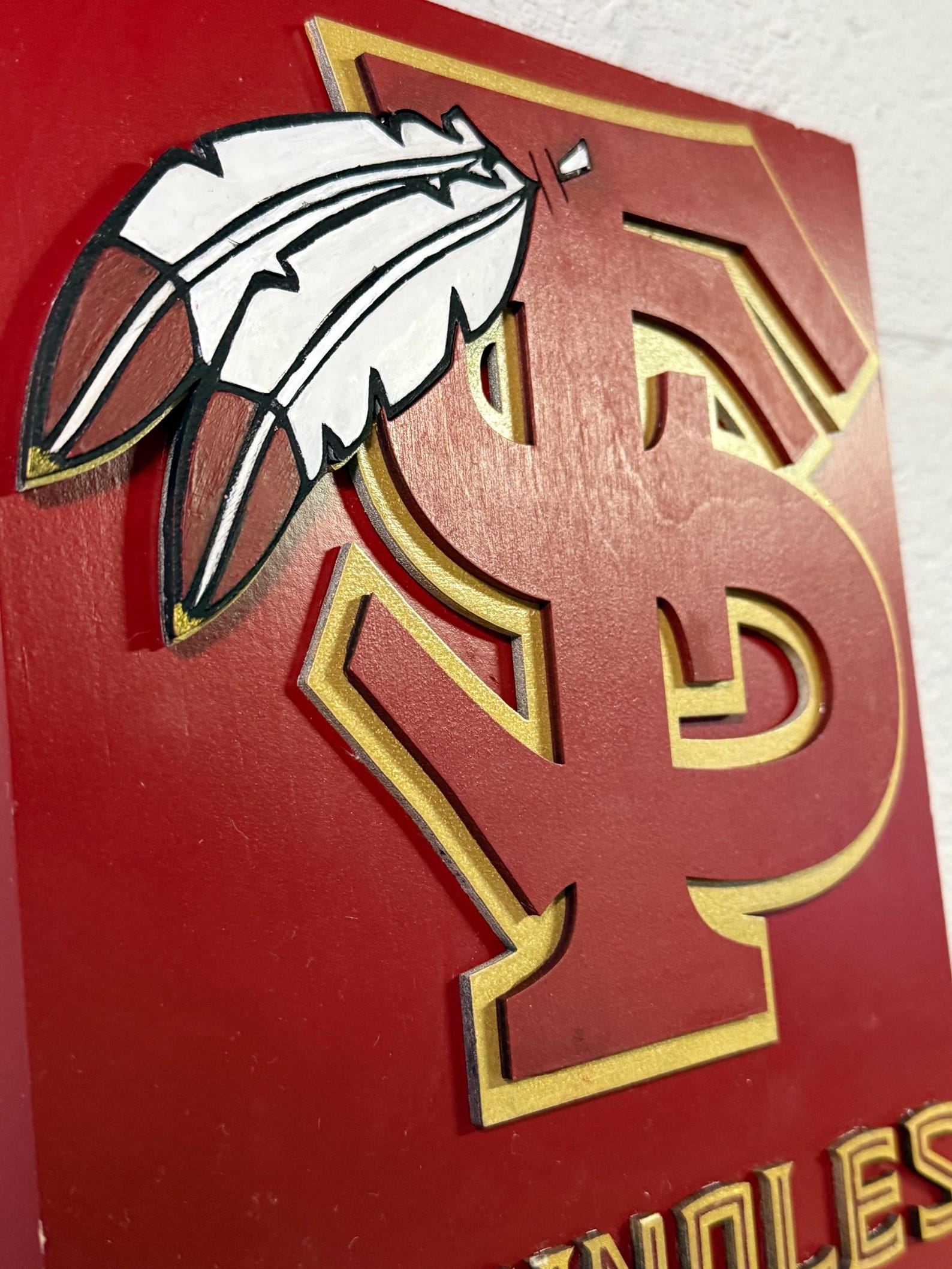 Custom College Team Porch Leaner | 3D Layered Football Door Sign - Etsy