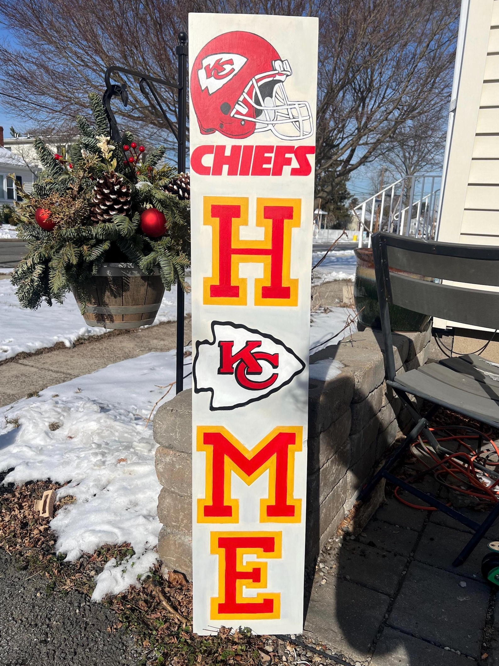 Custom Sports Team Porch Leaner | 4ft Hand Painted Home Sign | 3D ...