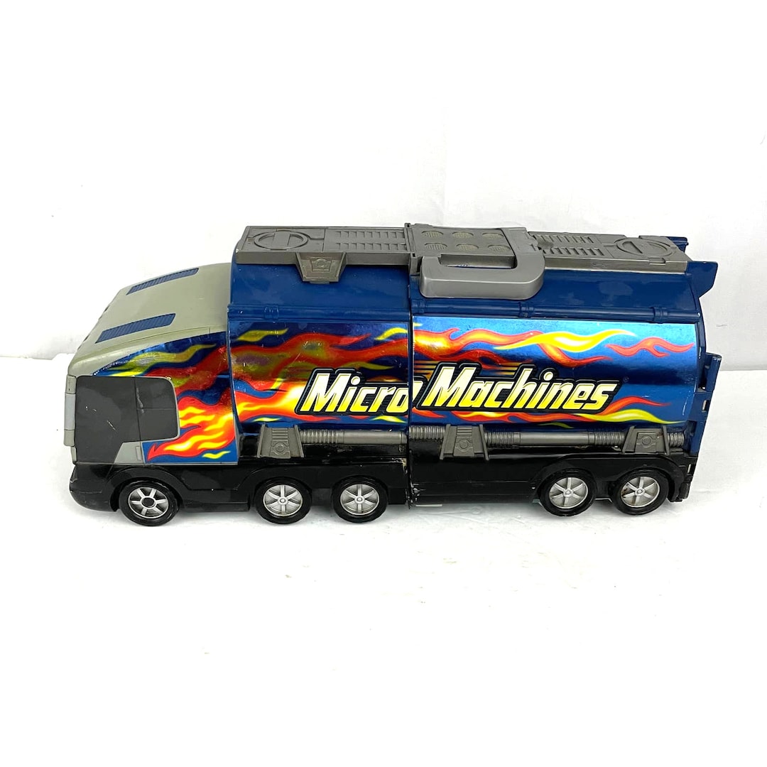 VTG Micro Machines Super Stunt City Semi Vehicle Tanker Truck Playset ...