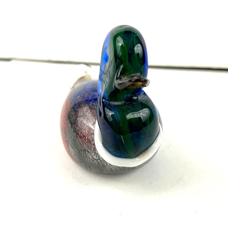 VTG Hand Blown Murano Glass Duck Paperweight Sparkle - Etsy