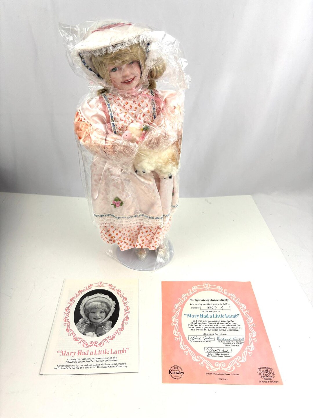 VTG Ashton Drake From Mother Goose Mary Had A Little Lamb Porcelain ...