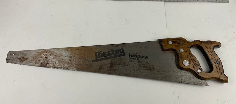 VTG Disston D-23 Crosscut Handsaw Wheat Pattern 8 Point 26” Inch Saw ...