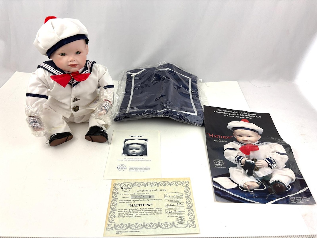 Vintage Ashton Drake Matthew Porcelain Doll, Yolanda Bello, 1980s - Etsy