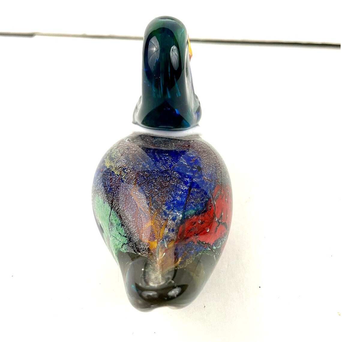 VTG Hand Blown Murano Glass Duck Paperweight Sparkle - Etsy