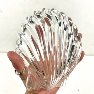 VTG Marquis Waterford Crystal Nautic Shell Hand Cut Candy Trinket Dish ...