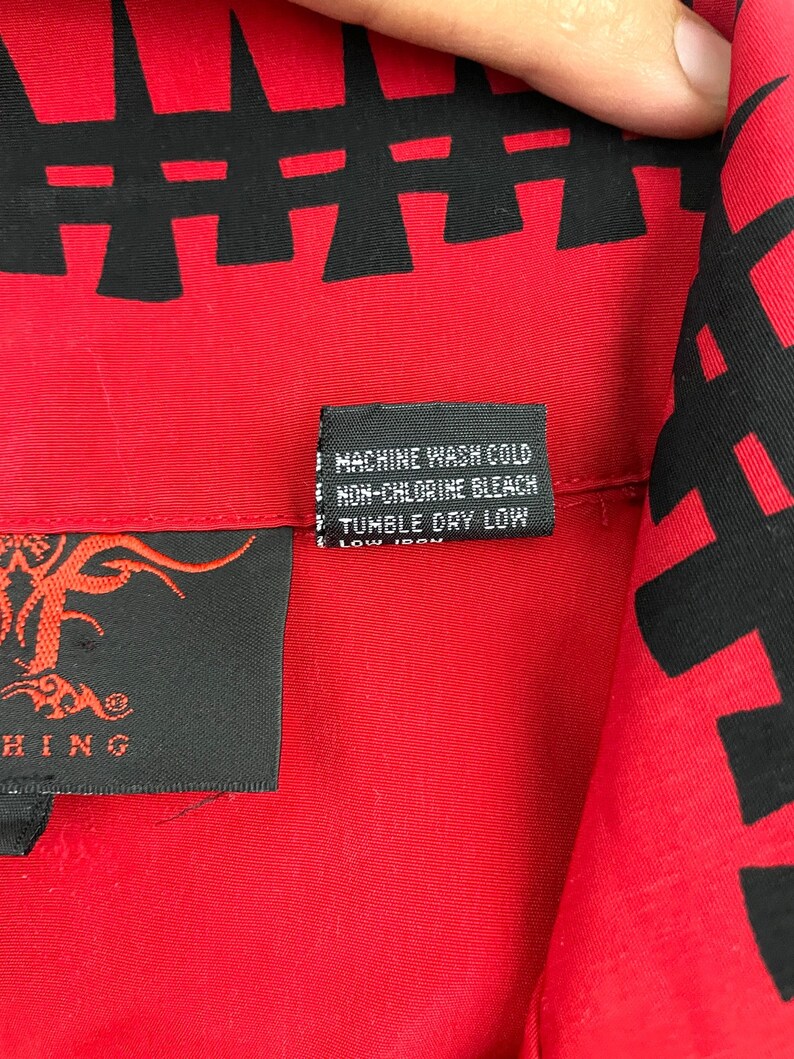 VTG Dragonfly Roadhouse Dragon Bones Button Down Shirt LARGE Single ...