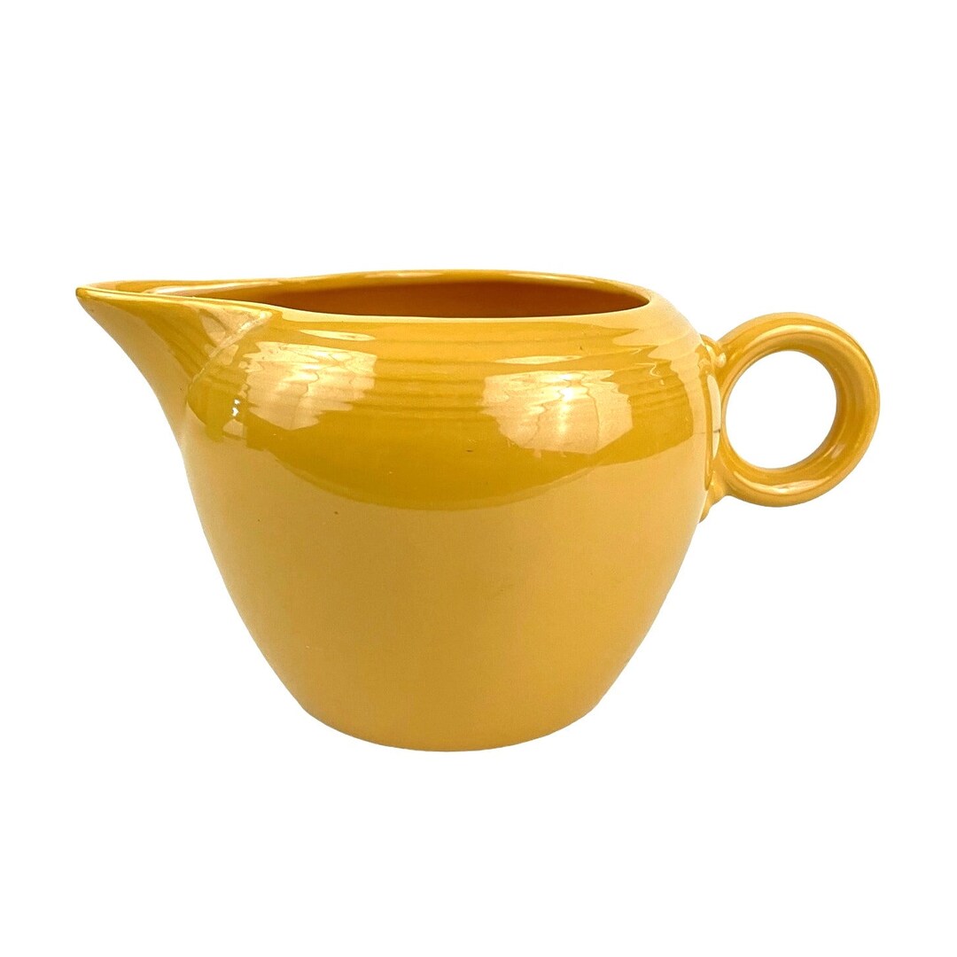 VTG Fiesta Pottery 2 Pint Jug Original Yellow USA 30s-50s Fiestaware 4. ...