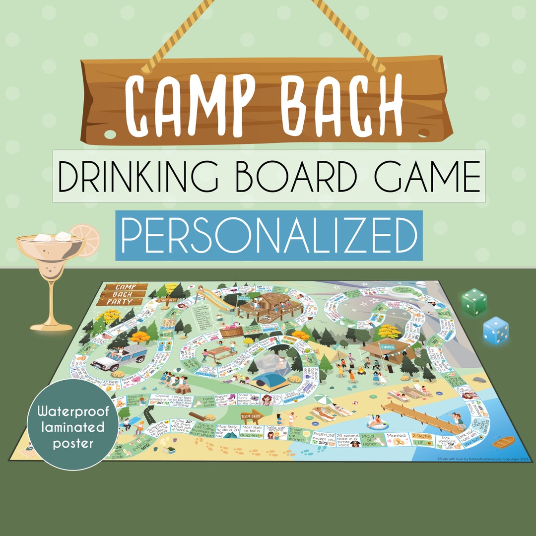 Camp Bachelorette Party Board Games, Hiking Mountain Camping Cabin Bach ...