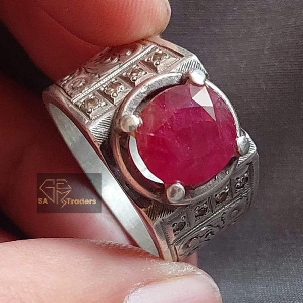 Mens Natural Ruby Ring - Etsy