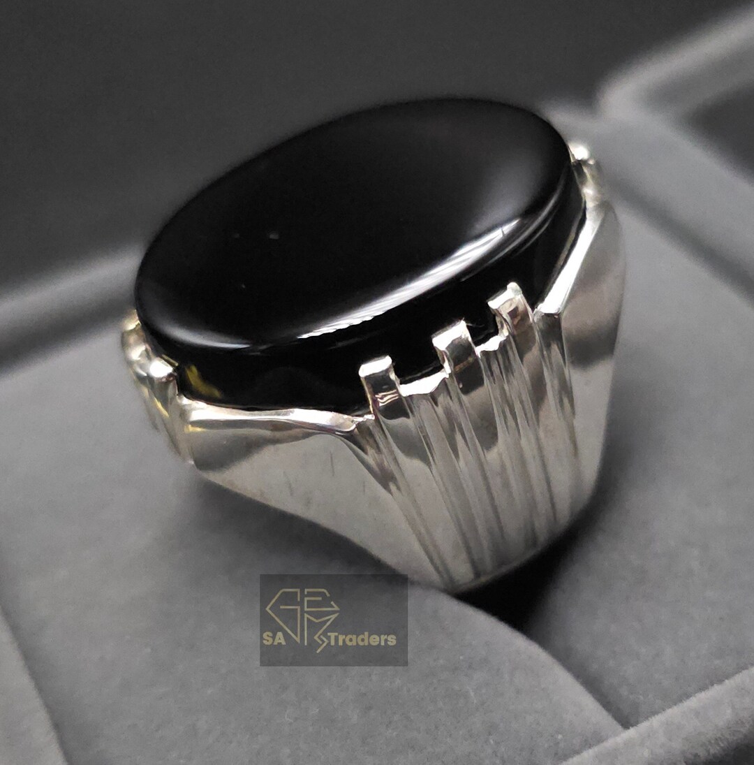 Mens Aqeeq Ring Yemeni Aqeeq Ring Men Agate Handmade Ring Gift for Him ...