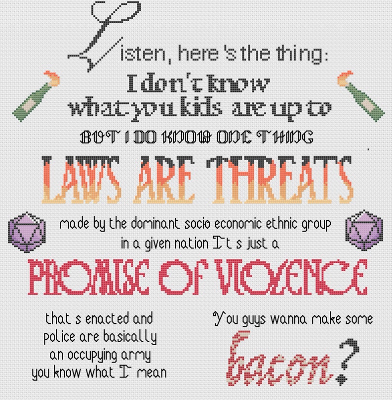 Dimension 20 - Cubby Quote - Laws Are Threats! - Etsy