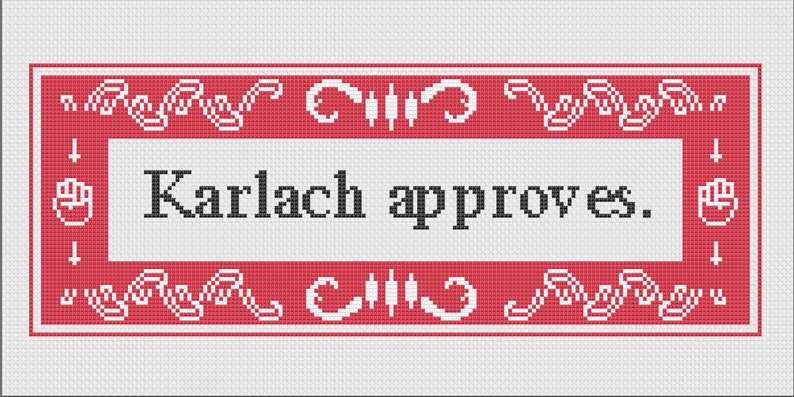Karlach Approves - Baldur's Gate 3 Inspired Cross Stitch Pattern - Etsy
